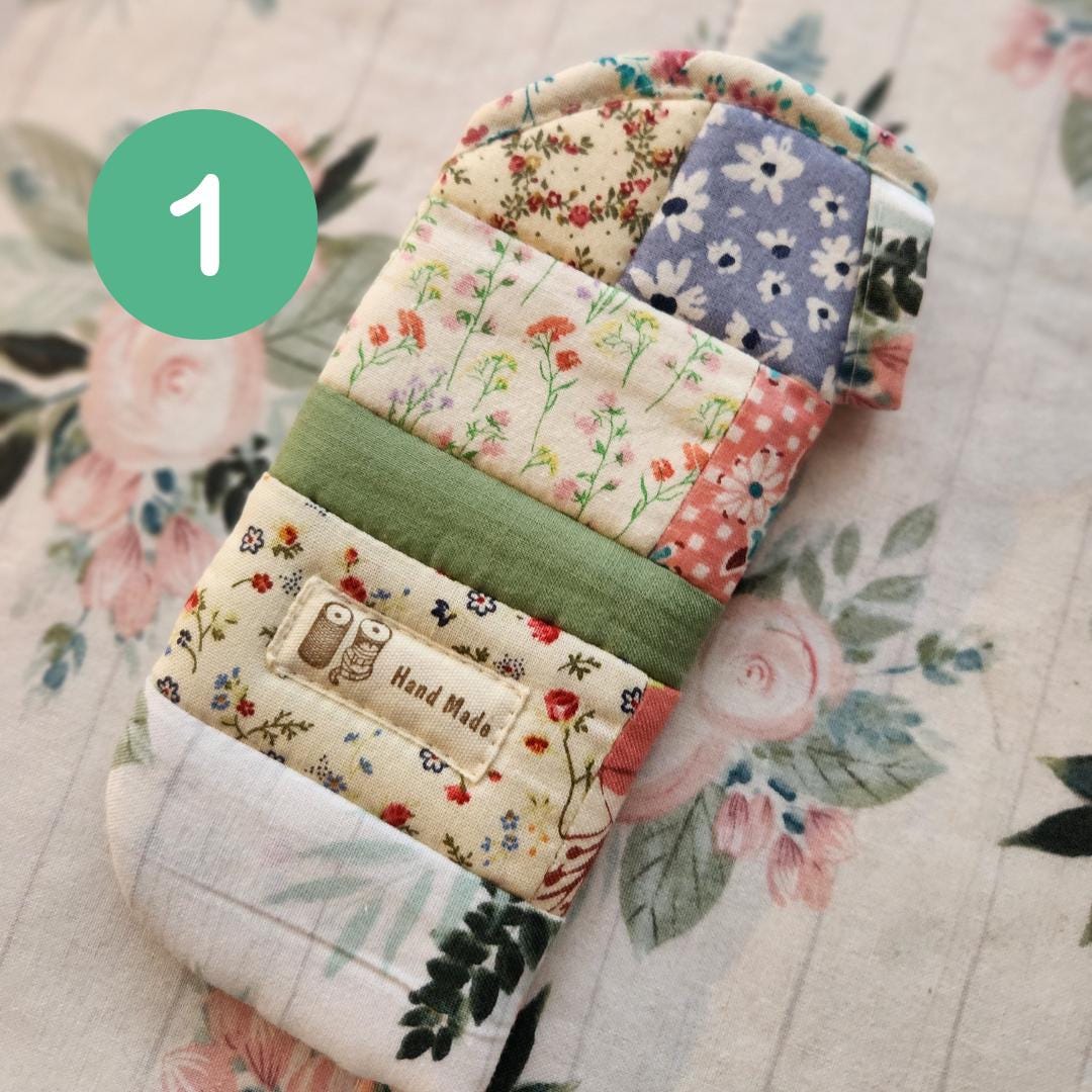 Unique Handmade Patchwork Glasses Case | Upcycled Fabric | Sturdy Foam ...