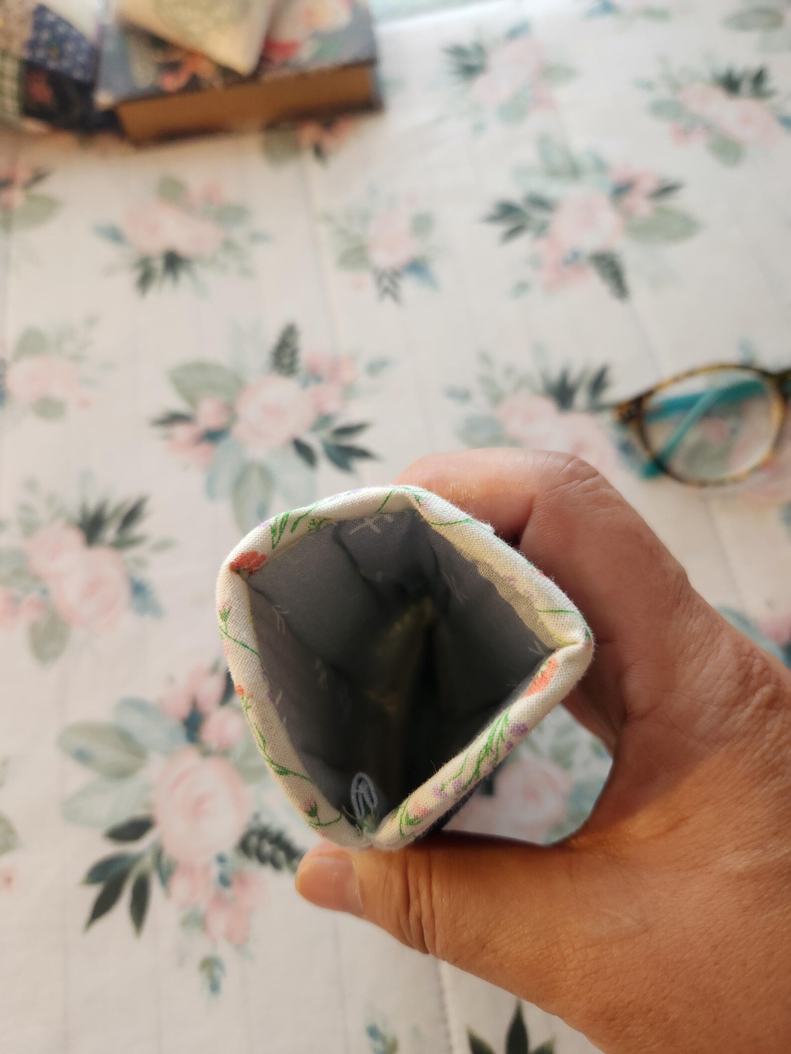Unique Handmade Patchwork Glasses Case | Upcycled Fabric | Sturdy Foam ...
