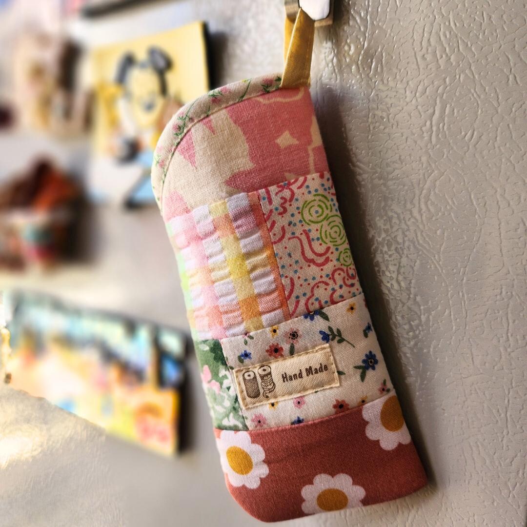 Unique Handmade Patchwork Glasses Case | Upcycled Fabric | Sturdy Foam ...