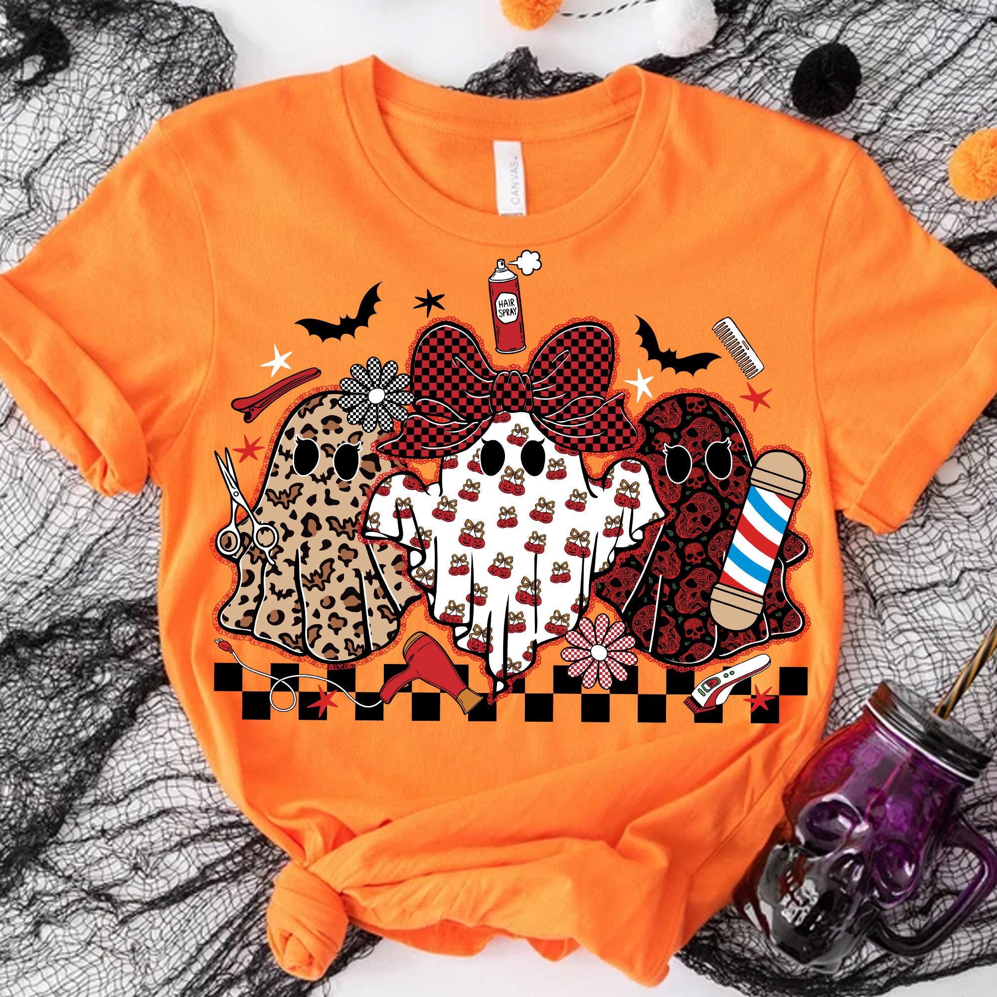 Hairstylist Ghost Png, Halloween Barber Ghost Png, Spooky Hair Stylist ...
