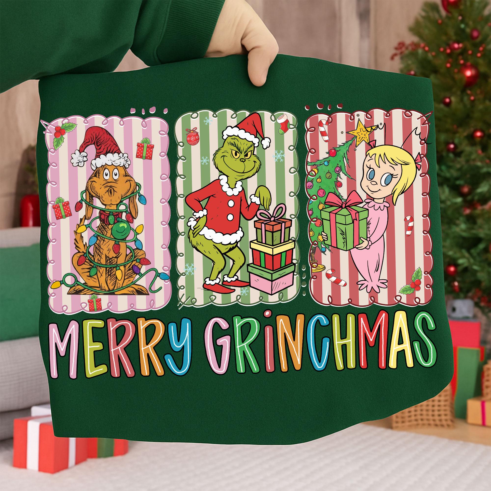 Christmas Merry Grincmas Png, Preppy Glitter Png, Christmas Characters ...