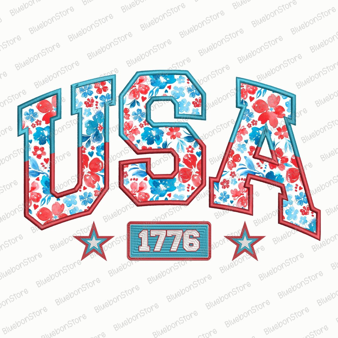 The USA 1776 Png, Floral America 1776 Png, Vintage American Cotteque ...