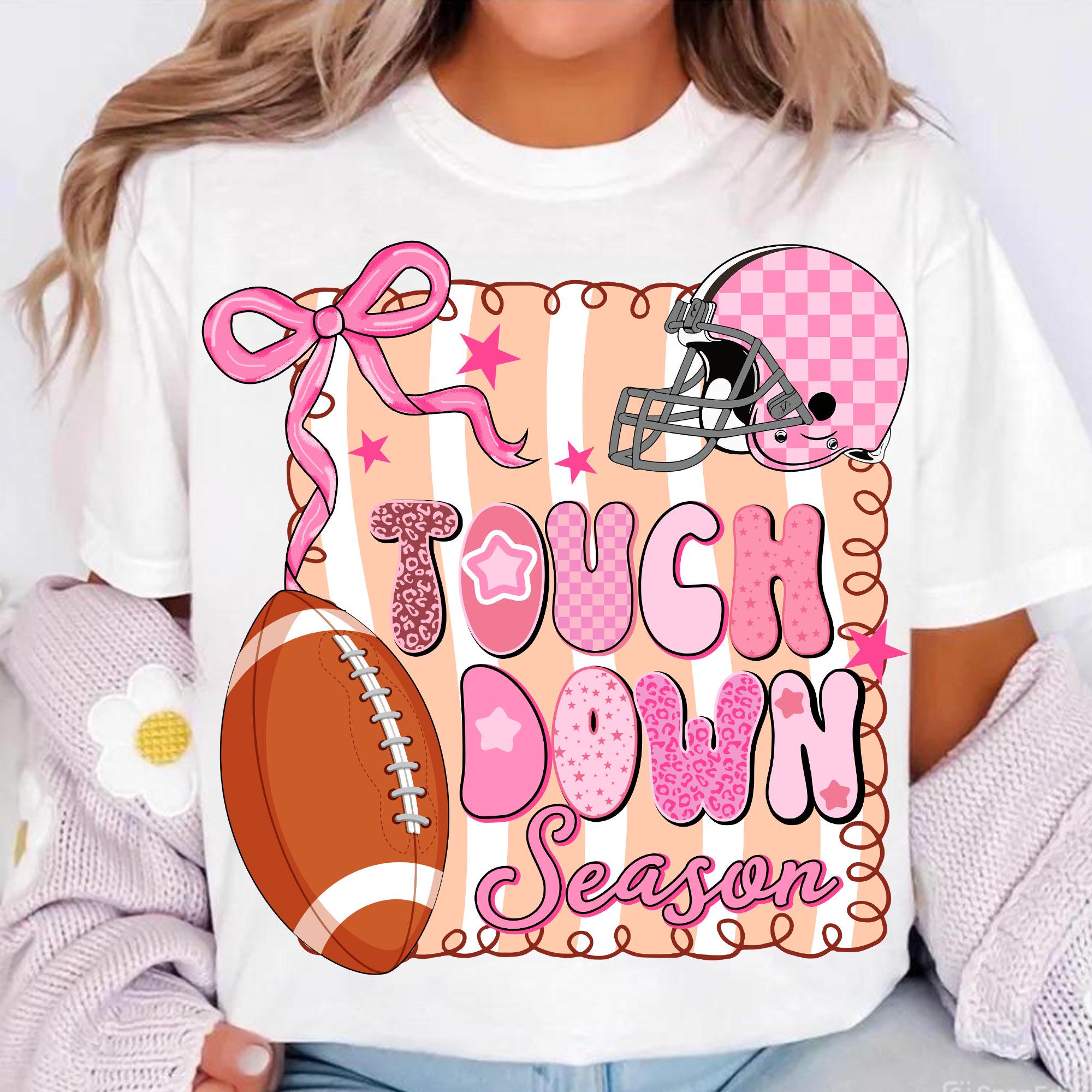 Touchdown Season Png, Pink Football Sublimation Design, Girly Game Day ...