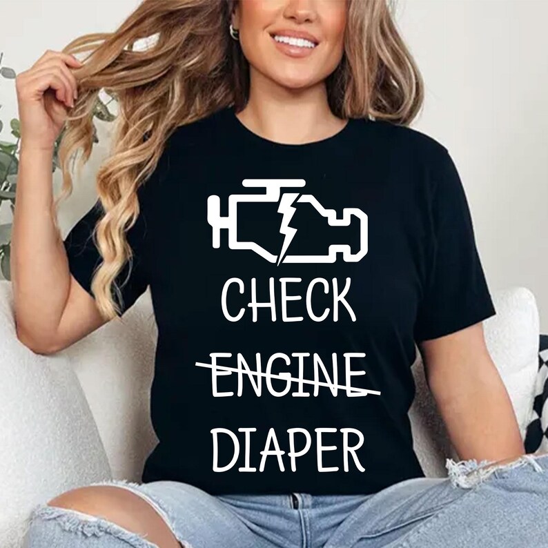 Check Engine Diaper Svg, Cute Baby Sublimation, Check Diaper Svg Design ...