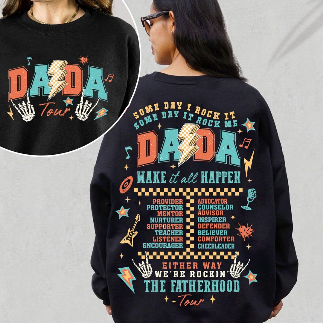 Dad Tour Png, Retro Fathers Day Png, Fatherhood Rock Star Png ...