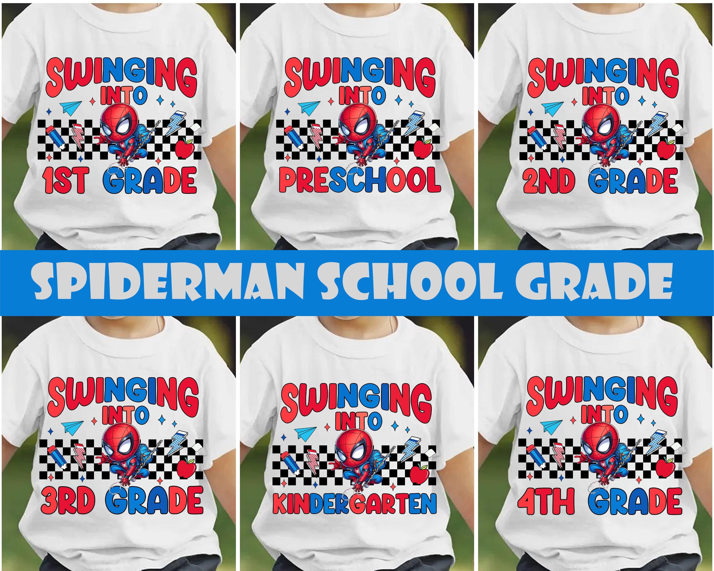 Superhero Back to School Png Bundle, Swinging Into Grade PNG, 1st 2nd ...