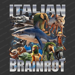 Italian Brainrot Meme PNG, Funny Chaotic Animal Collage Graphic, Viral ...