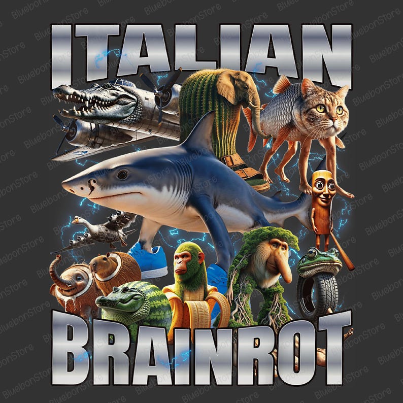Italian Brainrot Meme PNG, Funny Chaotic Animal Collage Graphic, Viral ...