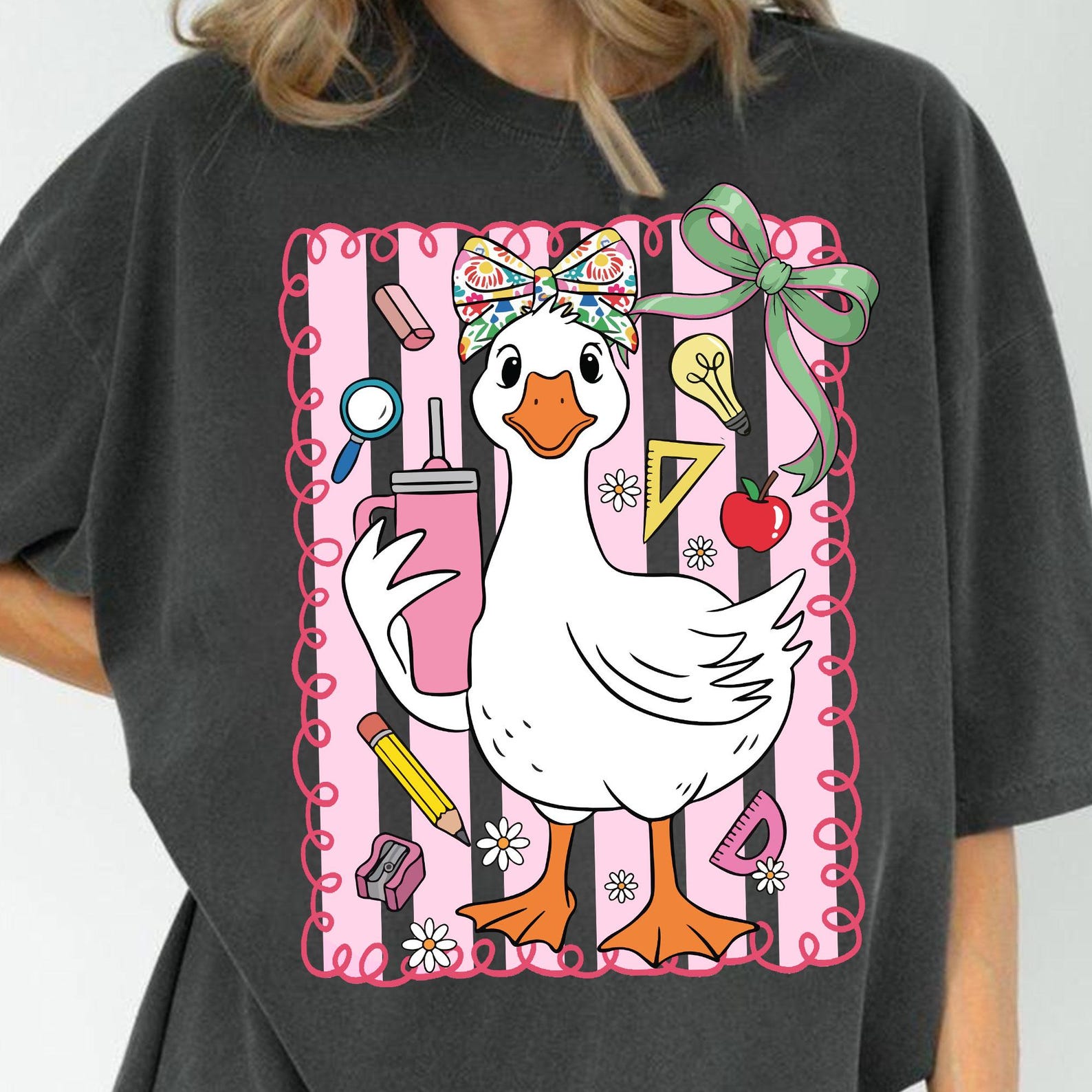 Back to School Goose Png, Coquette Silly Goose Teacher Png, Funny Goose ...