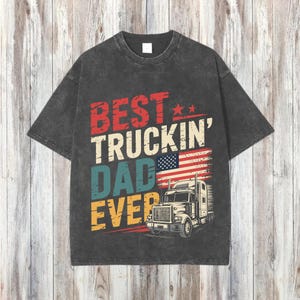 Best Truckin’ Dad Ever PNG, Trucker Dad Sublimation Design, Patriotic ...