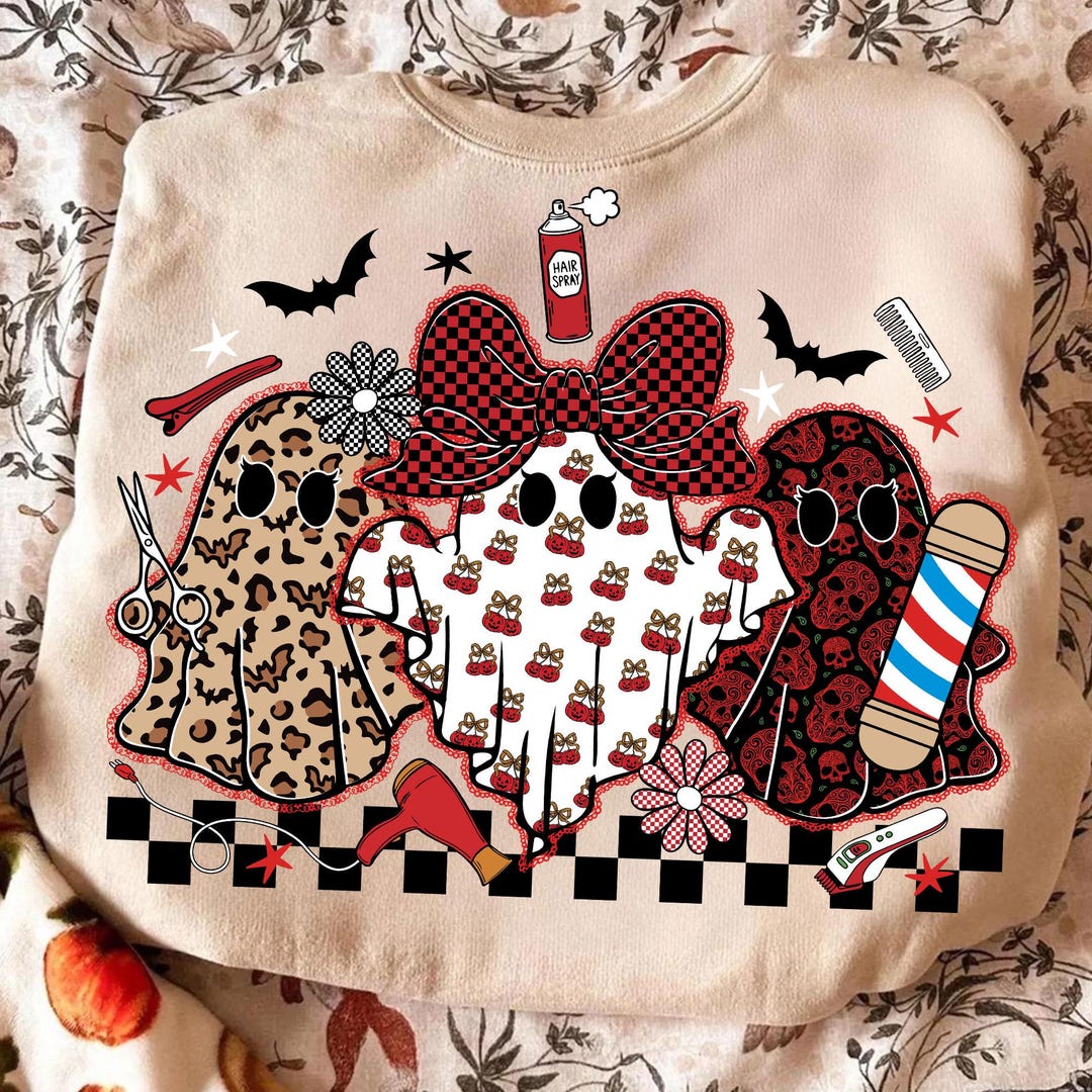 Hairstylist Ghost Png, Halloween Barber Ghost Png, Spooky Hair Stylist ...