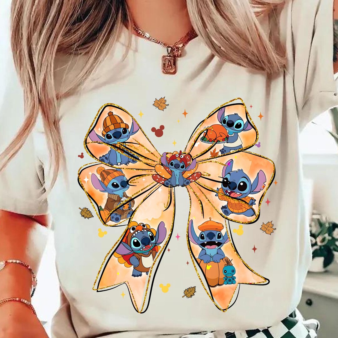 Autumn Bow With Blue Alien Png, Fall Sublimation Design, Pumpkin and ...