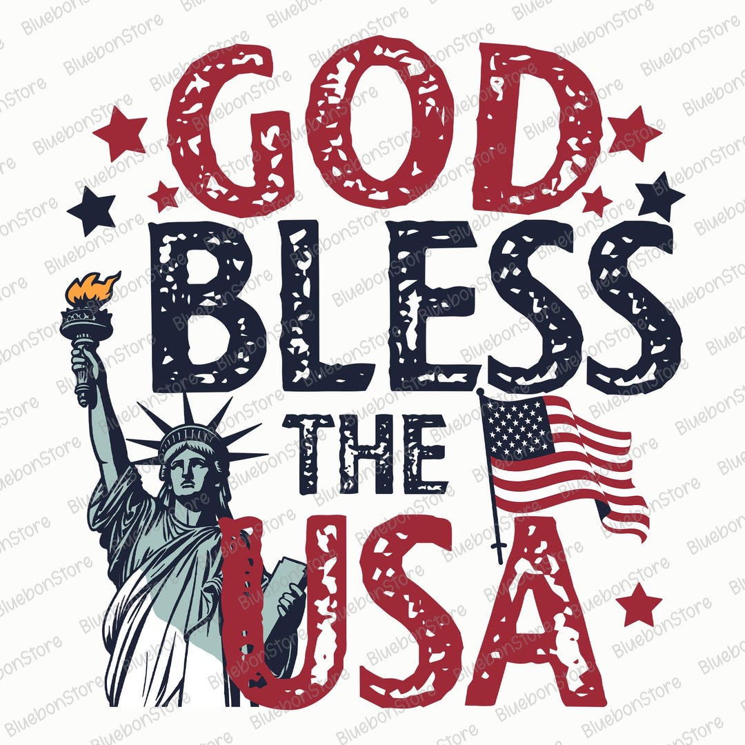God Bless the USA Png, America 1776 Statue of Liberty Png, Vintage ...