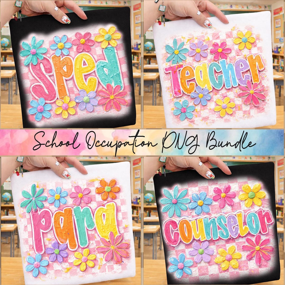 School Occupation PNG Bundle: School Teacher Sped Para Counselor ...