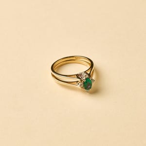 14K Gold Reversible Gemstone Ring: Ruby, Sapphire, Emerald & Diamond - Etsy