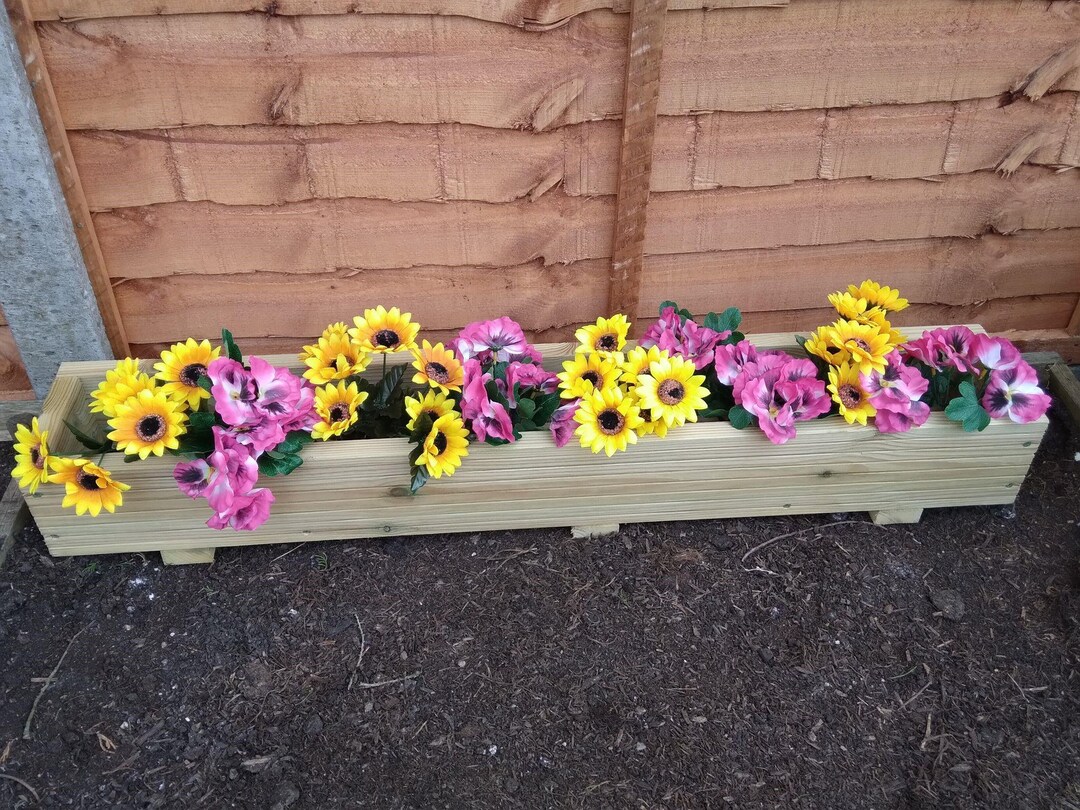 Wooden Trough Planters Various Sizes Prices Reduced - Etsy