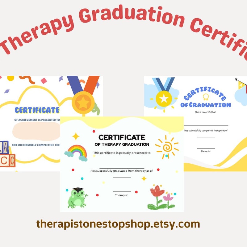 Therapy Graduation Certificate - Etsy