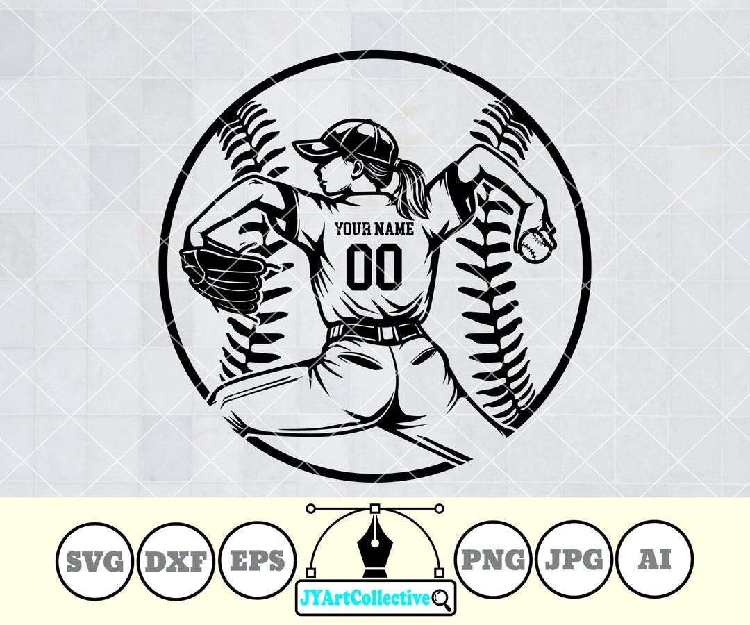 Softball Pitcher Svg | Softball Faspitch Pitcher Svg | Pitcher Svg ...