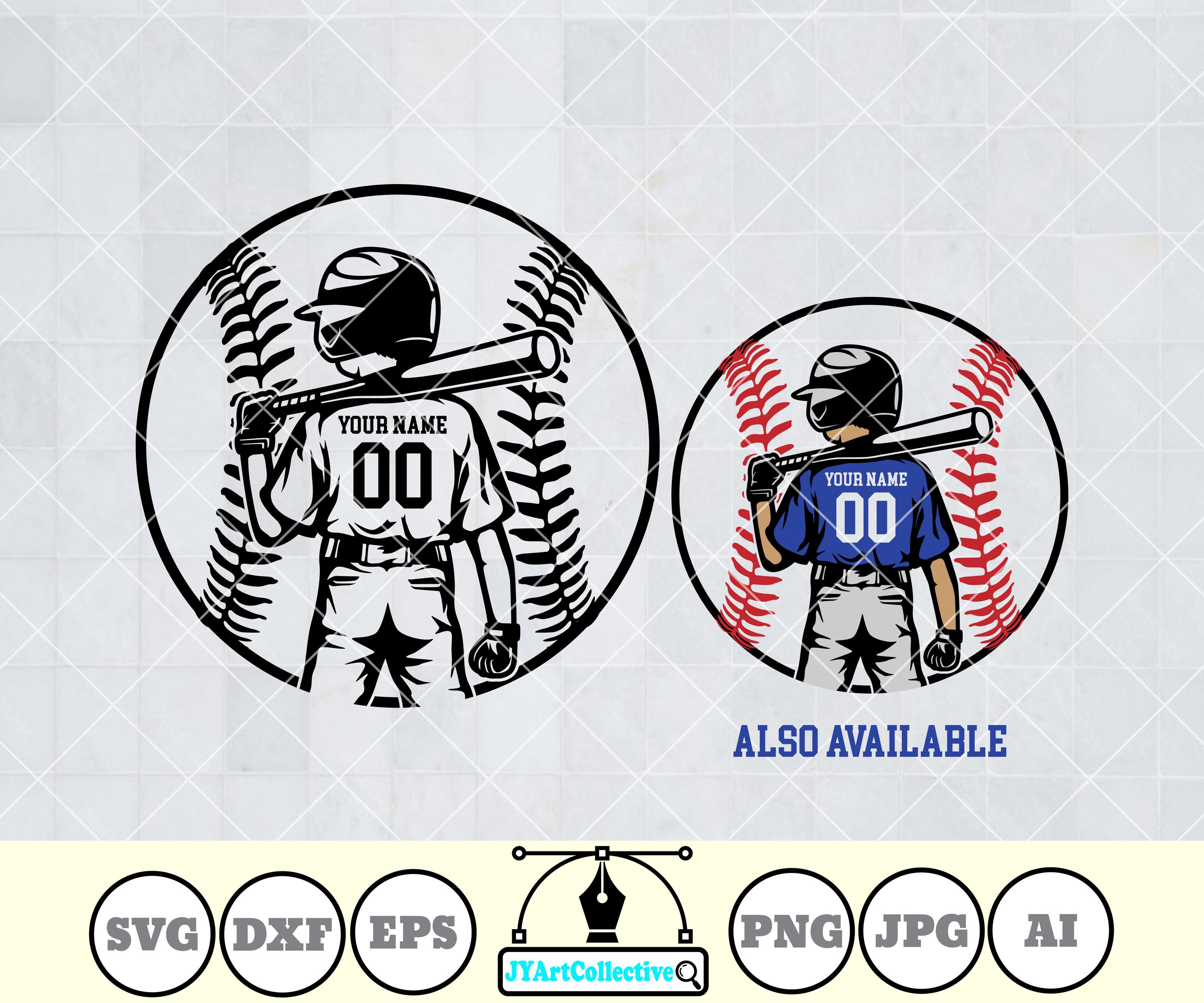 Colored Layer | Baseball Player Svg | Baseball Kid Svg | Baseball Name ...