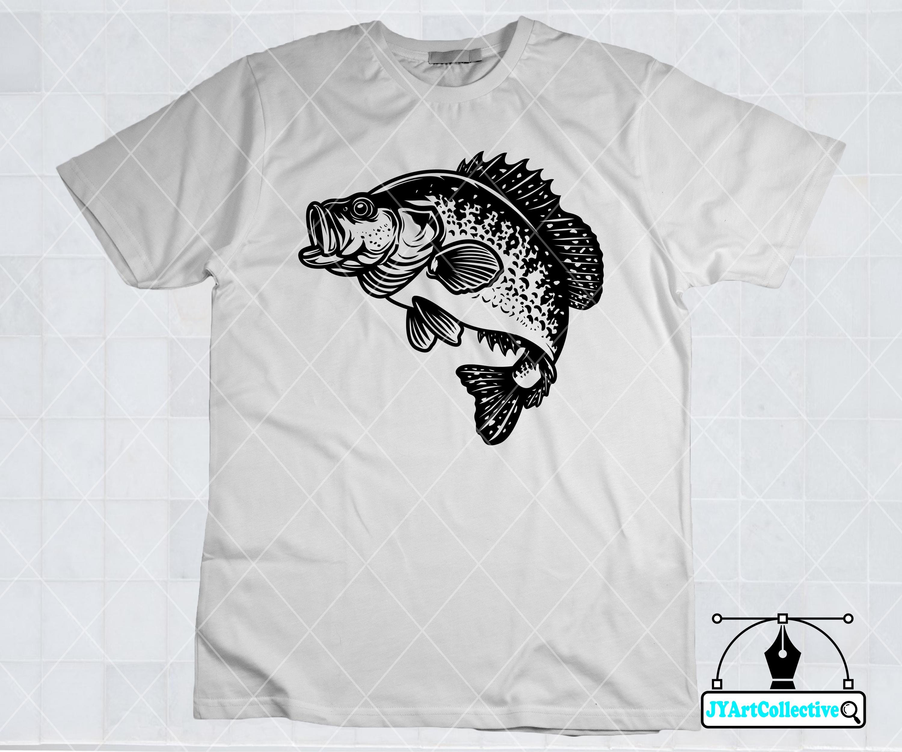 Crappie Fish SVG: Fishing Clipart, Stencil Cut File - Etsy