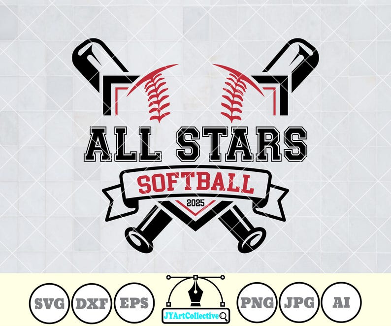 Softball Allstars Svg | All Star Game Svg | Softball Team | Softball ...