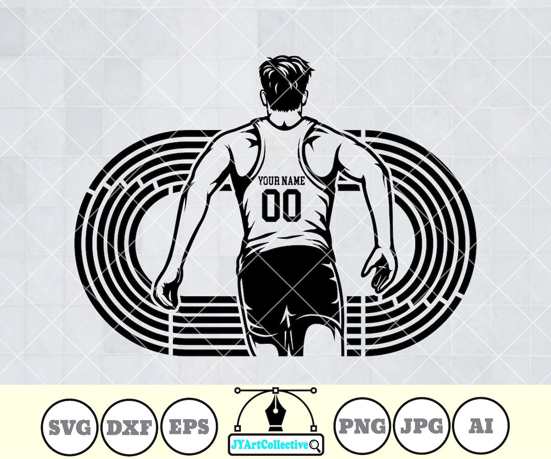 Track and Field Svg | Male Runner Svg | Sprinter Svg | Marathon Svg ...
