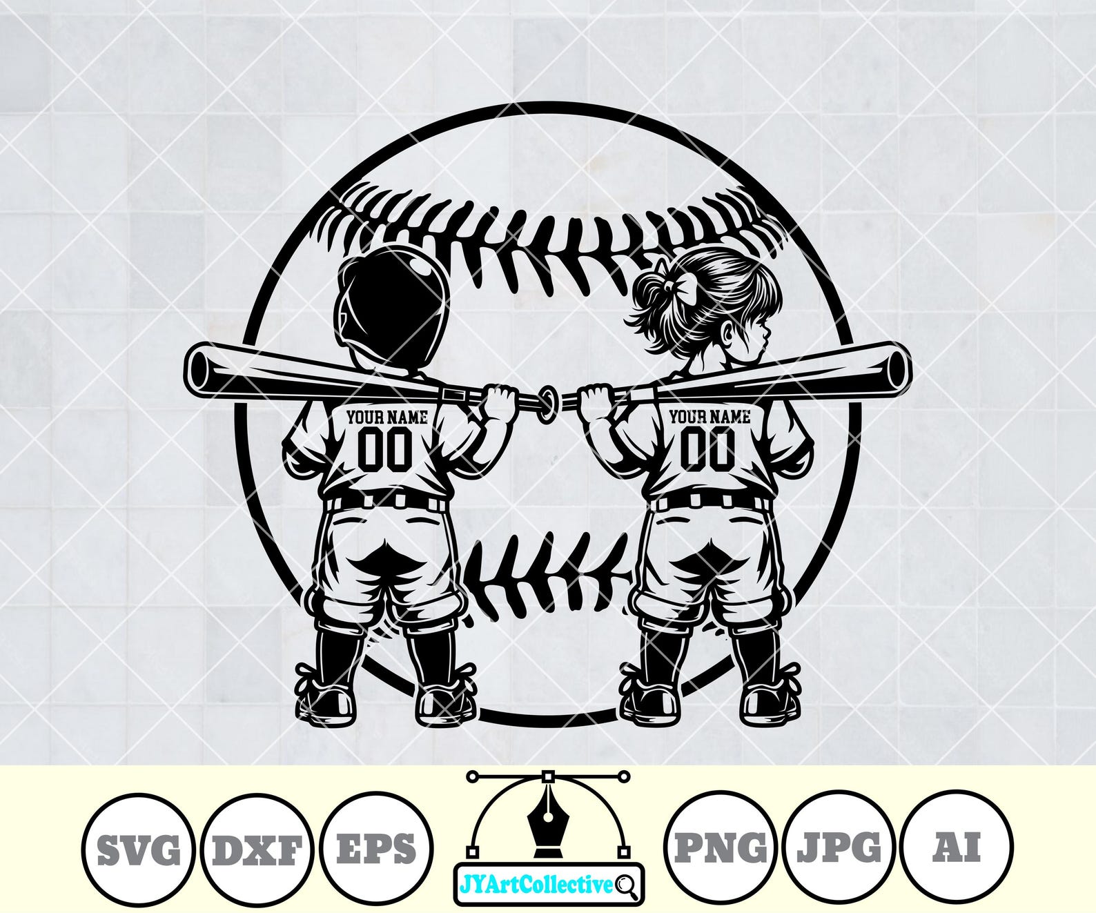 Personalized Baseball Player SVG | Toddler Clipart (digital Files) - Etsy