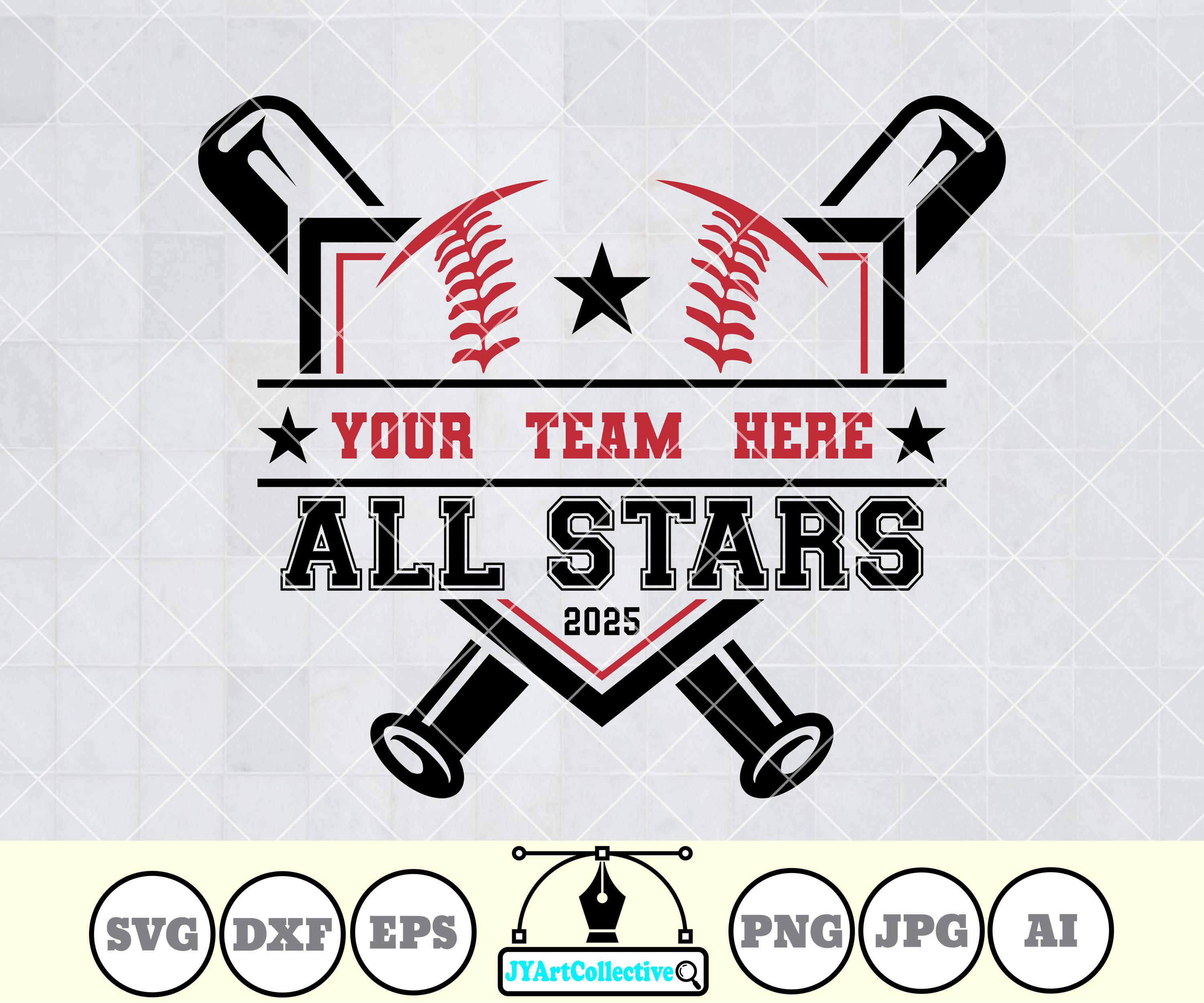 Baseball Allstars Svg | Baseball Template Svg | Allstars Game Svg ...