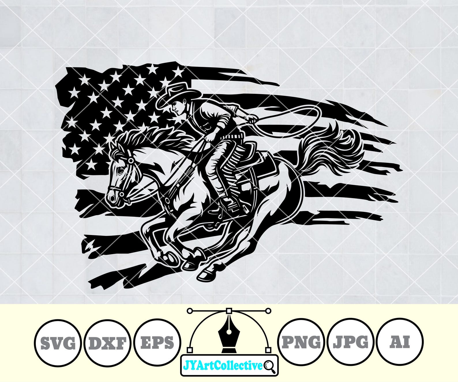 USA Rodeo Svg | Bucking Cowboy Svg | Cowboy Riding Horse Svg | Rodeo ...