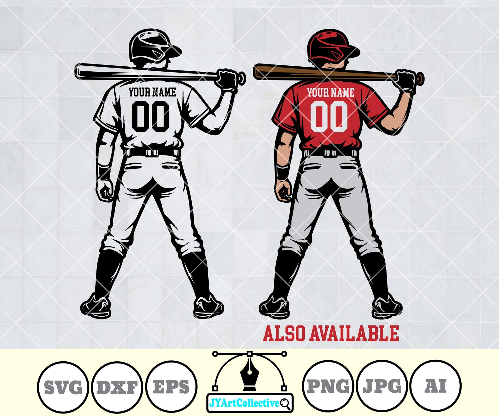 Baseball Player SVG | Layered Clipart for Cricut - Etsy