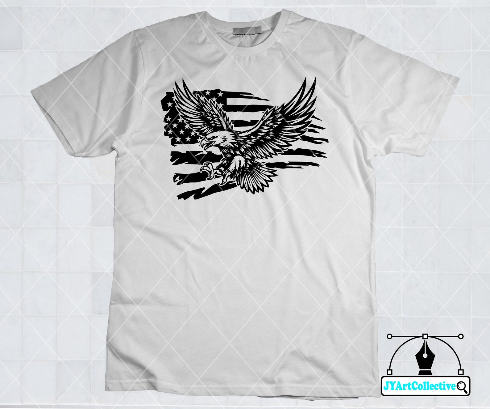 Flying Eagle USA Flag SVG: Patriotic 4th of July Clipart (digital Files ...