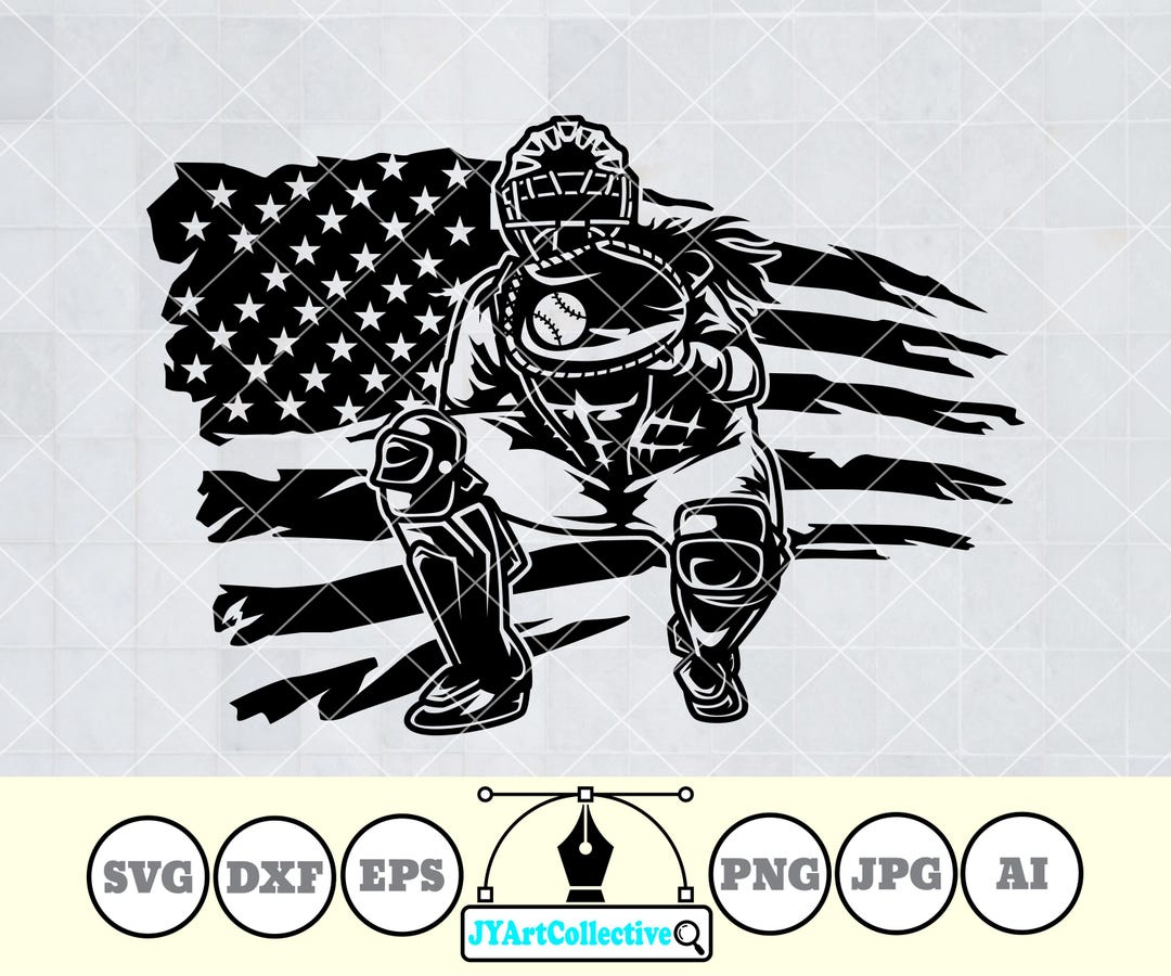 US Softball Girl Svg | Softball Catcher Svg | Catcher Svg | Softball ...