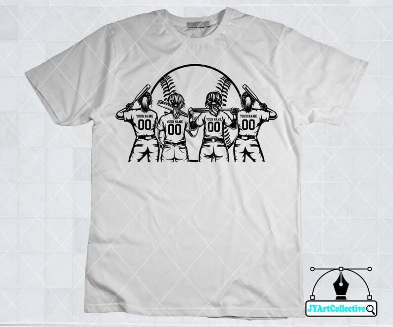 4 Softball Player Svg | Softball Svg | Softball Girl Svg | Softball Mom ...