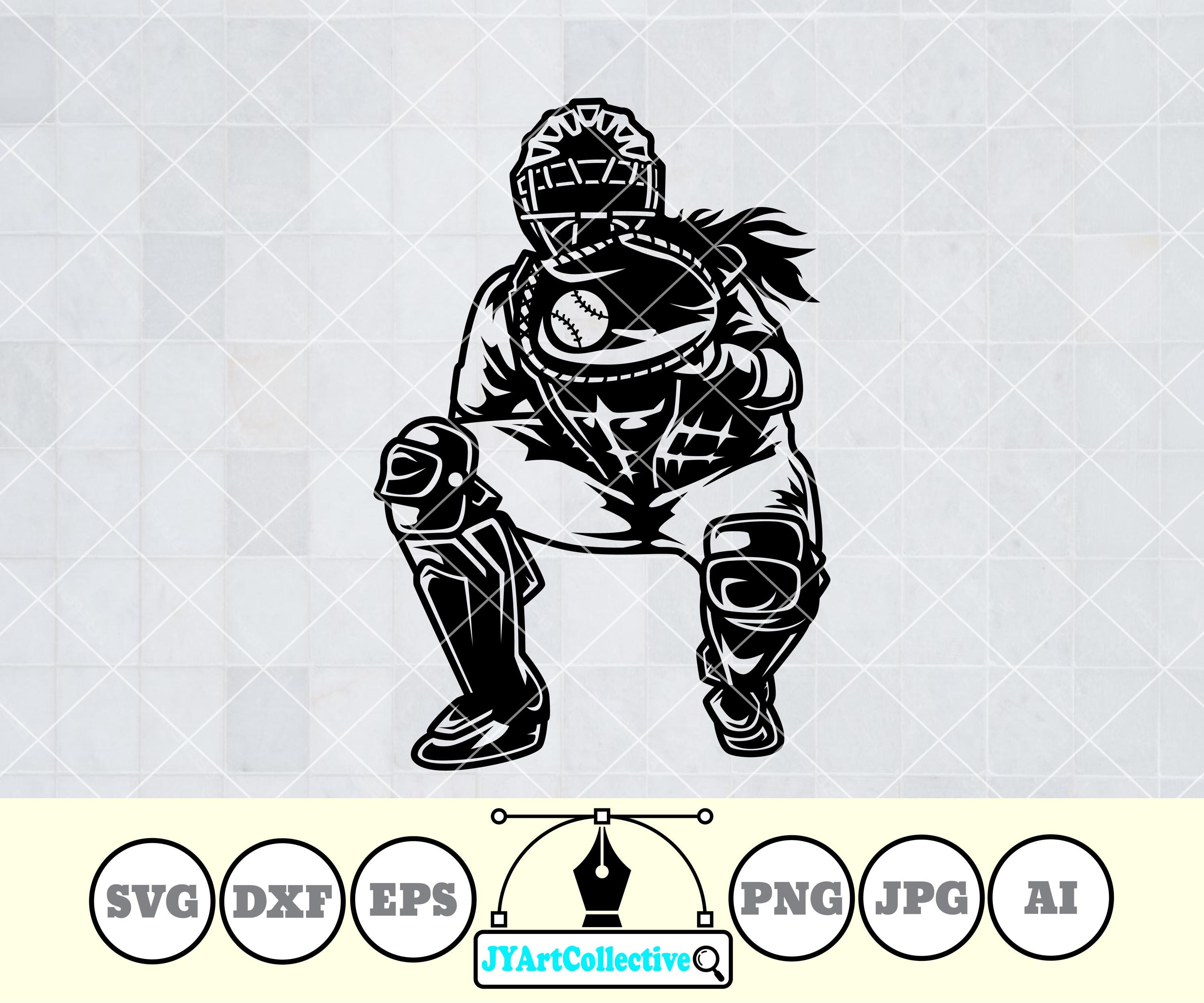 Softball Girl Svg | Softball Catcher Svg | Catcher Svg | Softball ...