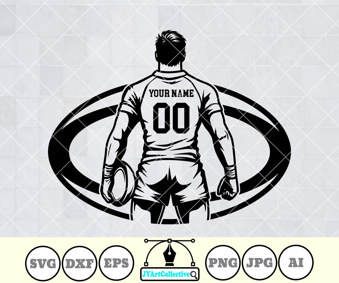 Personalized Name | Rugby Player Svg | Rugby Team | Football Game Svg ...