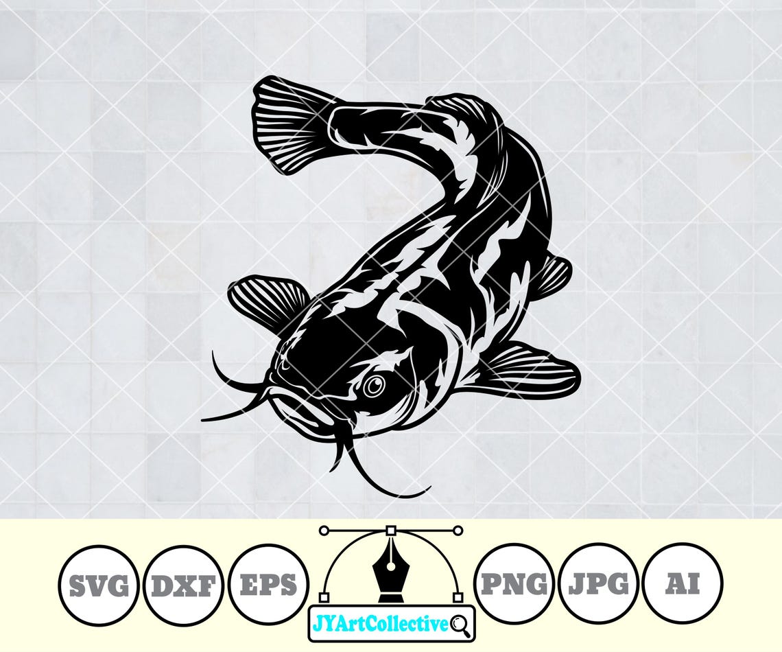Catfish Fishing Svg | Catfish Svg | Catching Catfish Svg | Fishing ...