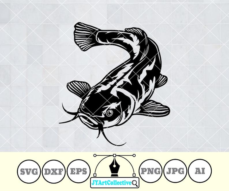 Catfish Fishing Svg | Catfish Svg | Catching Catfish Svg | Fishing ...