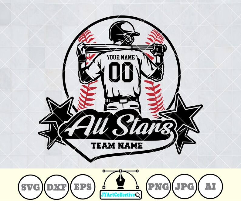 All Stars Svg | Baseball Player Svg | Baseball Svg | All Stars Baseball ...