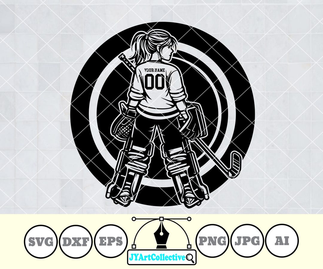 Goalie Player Svg | Goalie With Puck Svg | Goalkeeper Svg | Goalie Mom ...