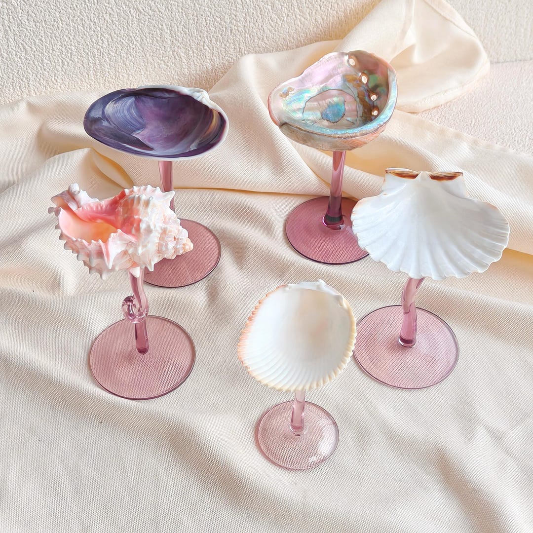Shell Wine Glasses - Seashell Martini Glasses - Trending Valentine's ...