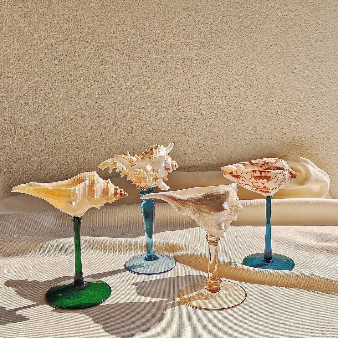 Shell Martini Glasses Seashell Wine Glasses Wedding Bridesmaid Gifts ...