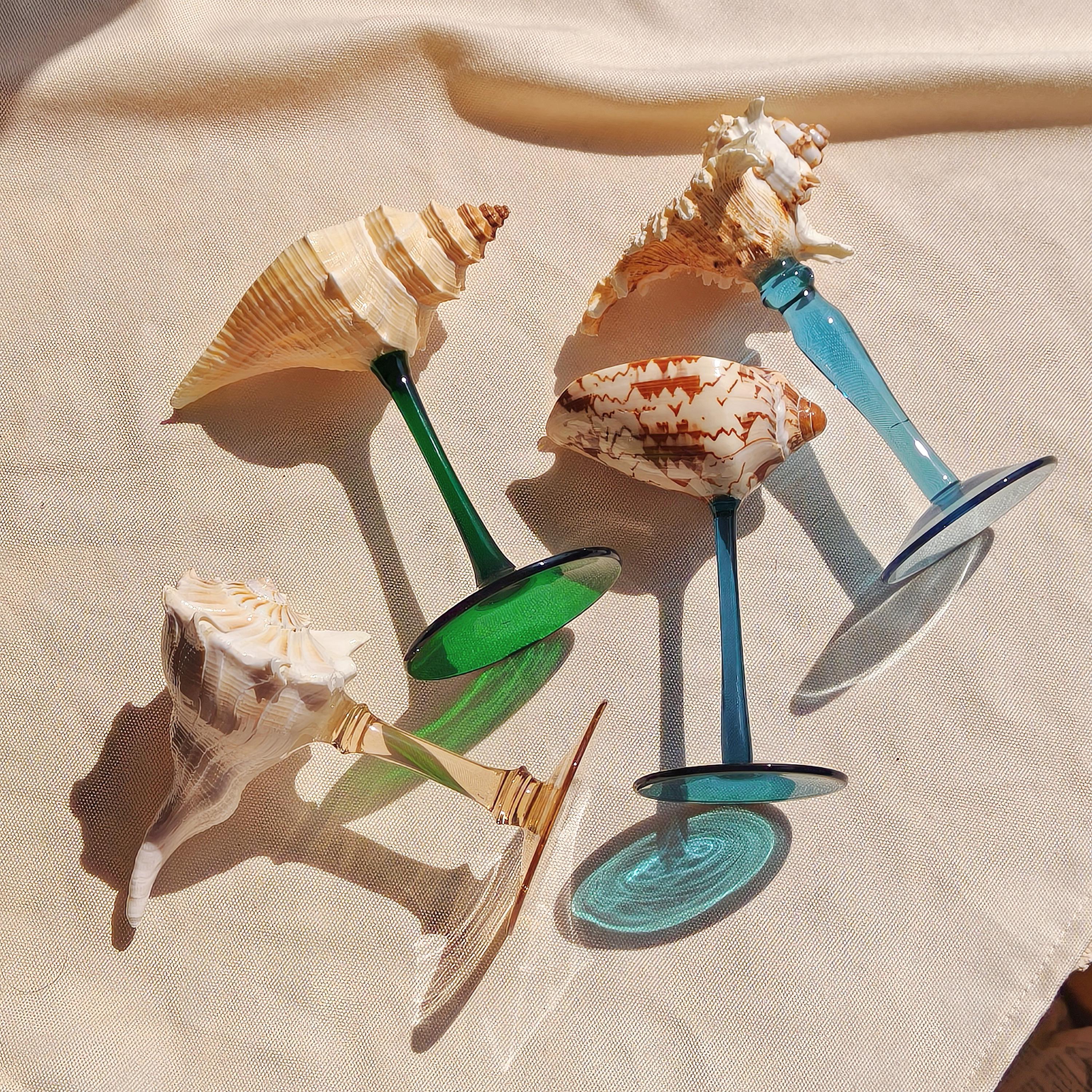 Shell Martini Glasses - Seashell Wine Glasses - Wedding Bridesmaid ...