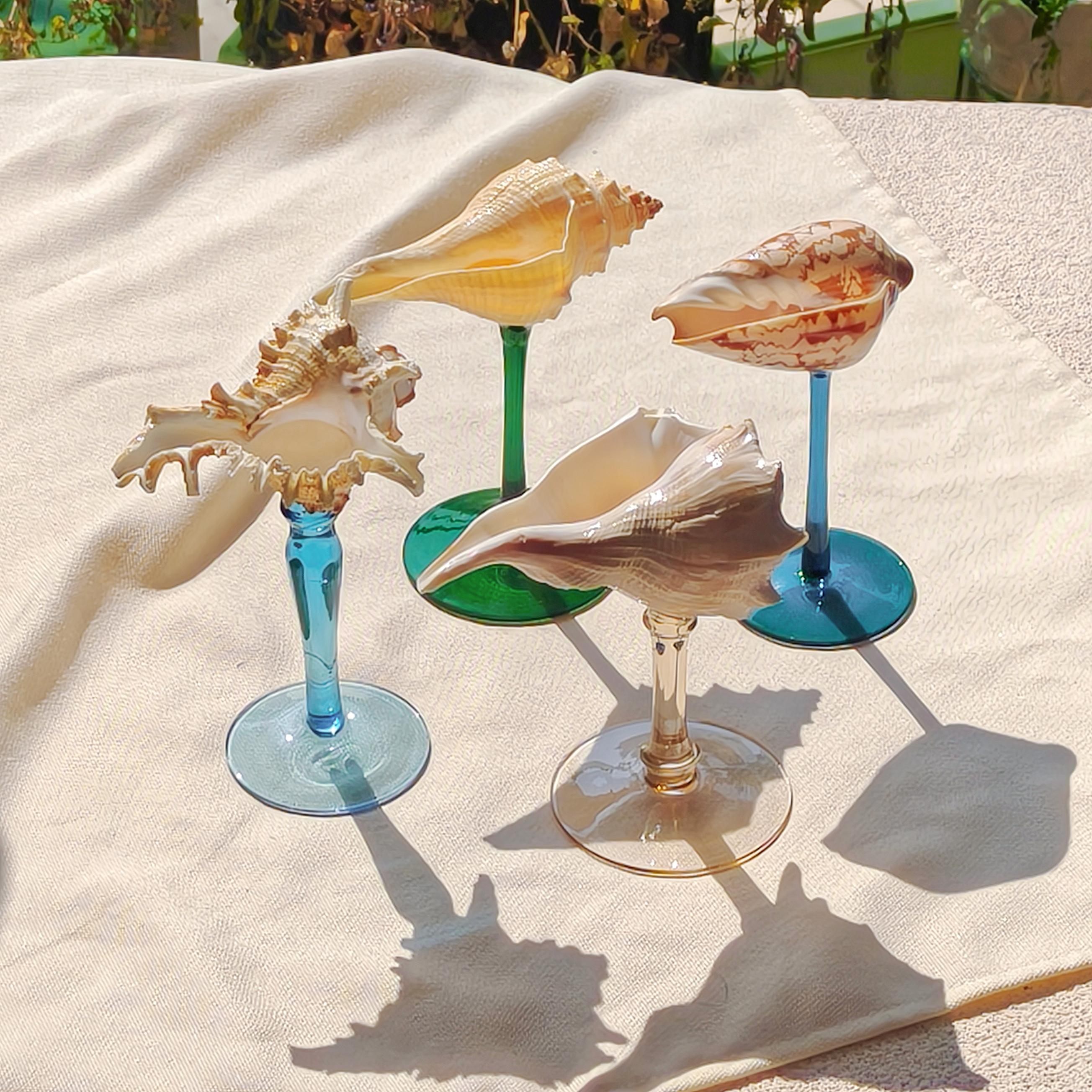 Shell Martini Glasses - Seashell Wine Glasses - Wedding Bridesmaid ...