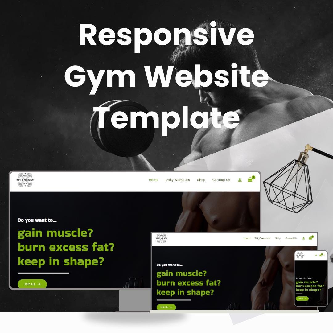 Gym Website Template: Professional, Responsive, and Customizable ...