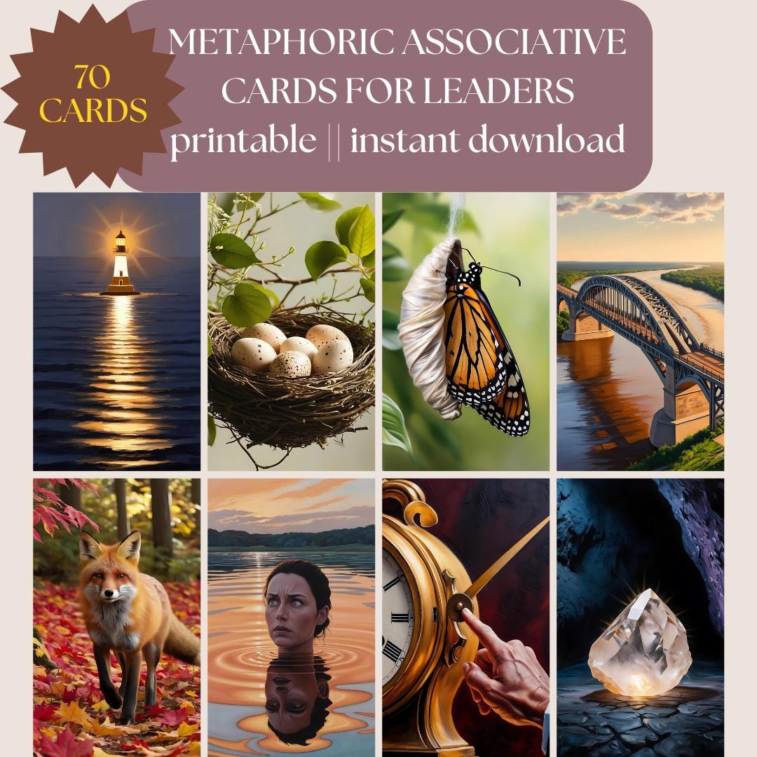 Leadership Metaphor Cards | 70 Printable Empowerment Cards (digital ...
