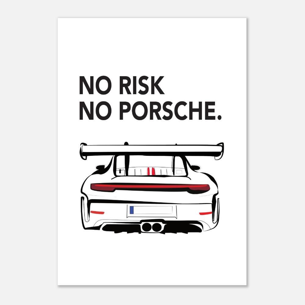 Porsche-poster No Risk No Porsche - Etsy