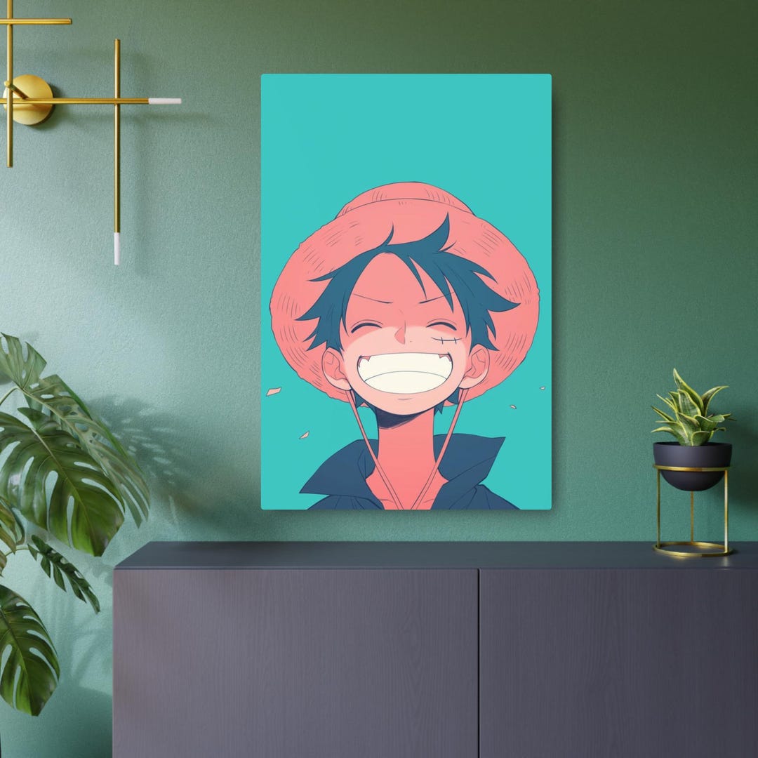 Metal Art Sign, One Piece Monkey D Luffy, Wall Hanging Decor, Home ...