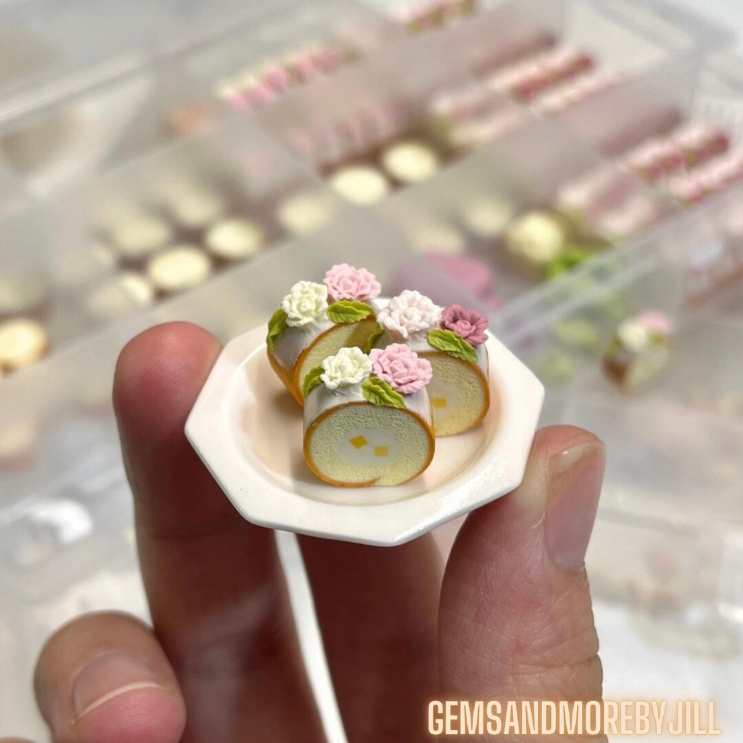 Cute Cake Roll Cute Little Cake Mini Food Mini Dessert Scale 1/12 Mini ...