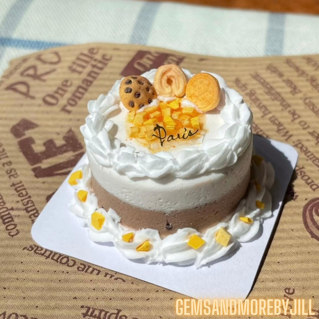 Cute Mango Cake Cute Little Cake Mini Food Mini Dessert 1/12 Scale Mini ...