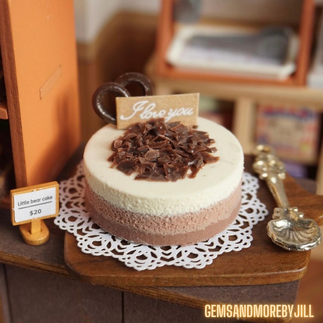 Cute Chocolate Cake Cute Little Cake Mini Food Mini Dessert 1/12 Scale ...